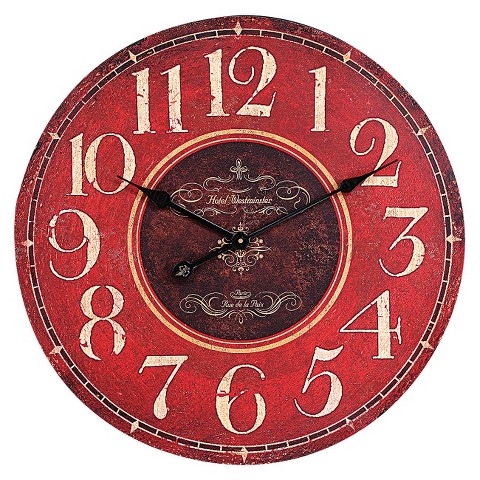 Oversized Wall Clock - Red : Target
