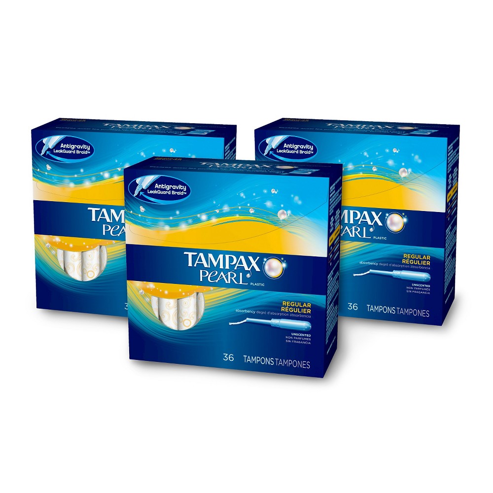 UPC 492450407124 - Tampax Pearl Regular Tampons - 3 Pack (36 Count each ...