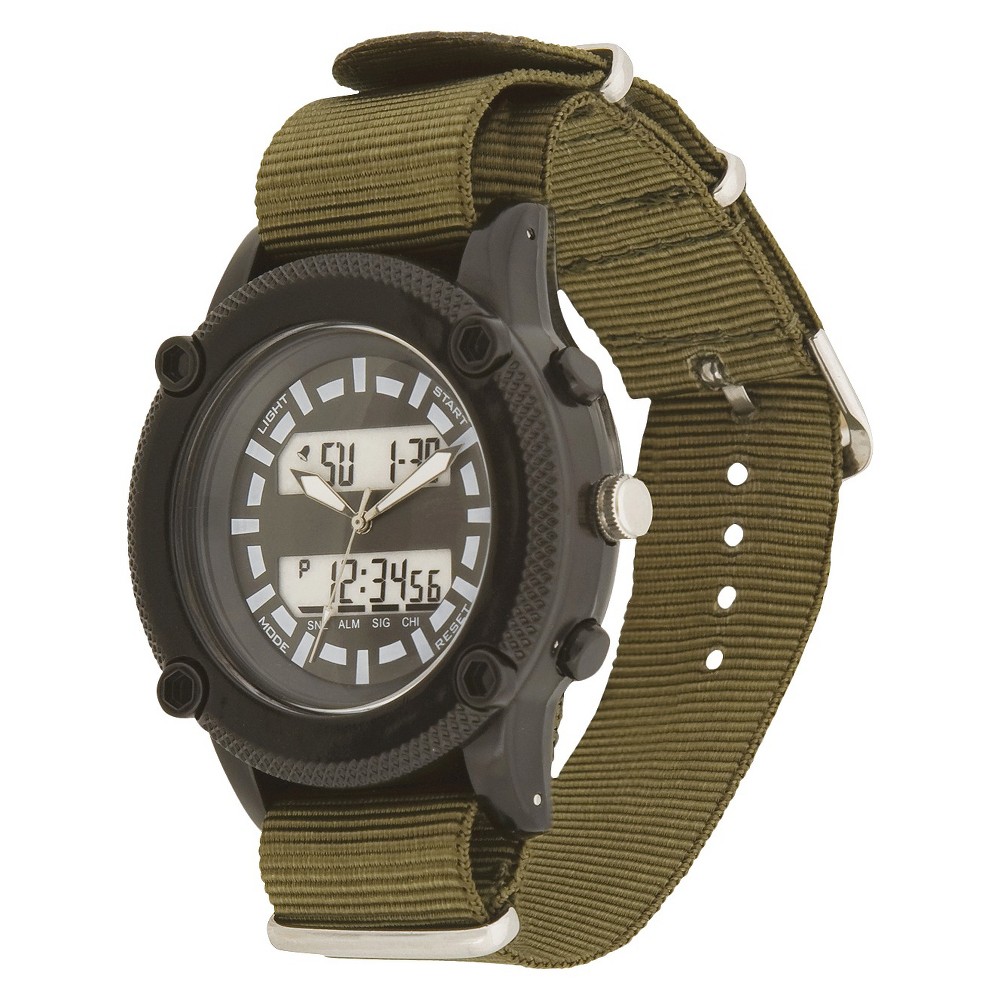 UPC 083275121687 - Men's Mossimo Canvas Strap Digital Watch - Green ...
