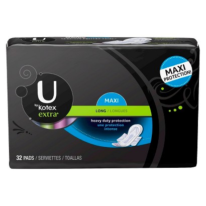 UPC 036000384062 - U by Kotex Extra Long Maxi Pads, 32 count ...