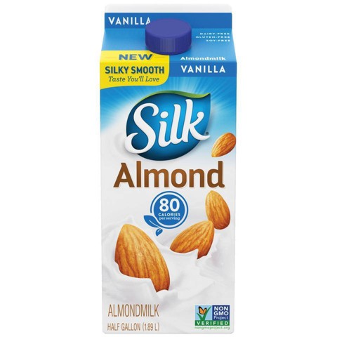 Silk Pure Almond Vanilla Almond Milk 64 oz : Target
