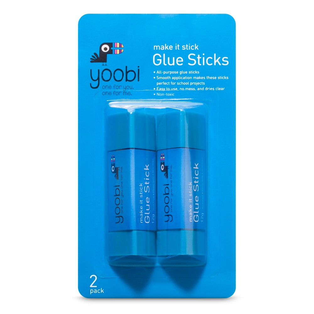 UPC 811678020180 - Yoobi 2pk Glue Stick - Blue | upcitemdb.com