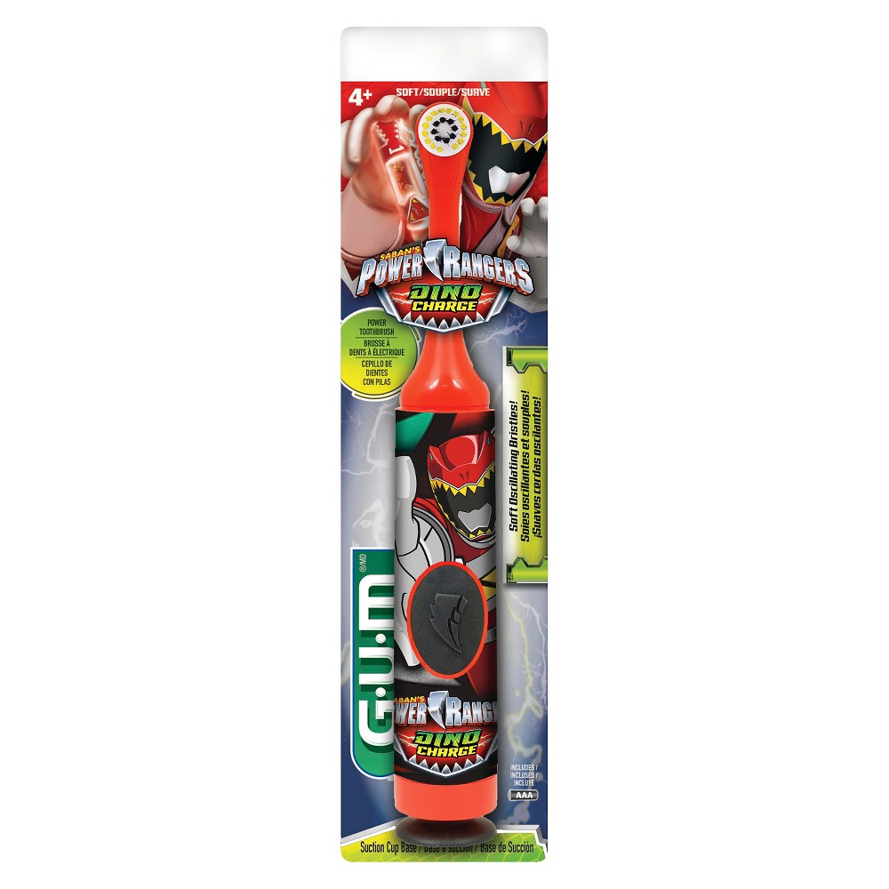UPC 070942127356 - GUM Power Rangers Dino Charge Power Toothbrush Soft ...