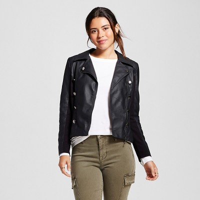 Womens Faux Leather Jacket : Target : Womens Leather Coat, Ladies ...